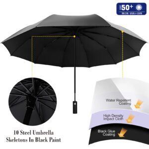 UPF 50+ Beach Umbrella with Adjustable Universal Clamp