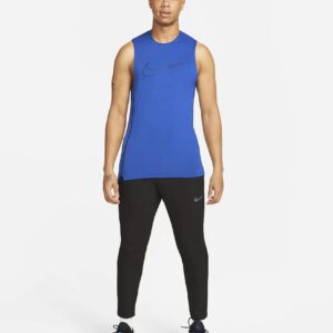 Nike Pro Dri-Fit Men's Slim Fit Sleeveless Top (as1, Alpha, l, Regular, Regular, Game Royal/Black/Black)