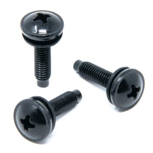 12/24 rack screws [50pk]. use rack screws 12-24 screws as rack mount screws, server rack screws, network rack screws, rack screws audio and rackmount screws. 12-24 rack screws with nylon rack washers