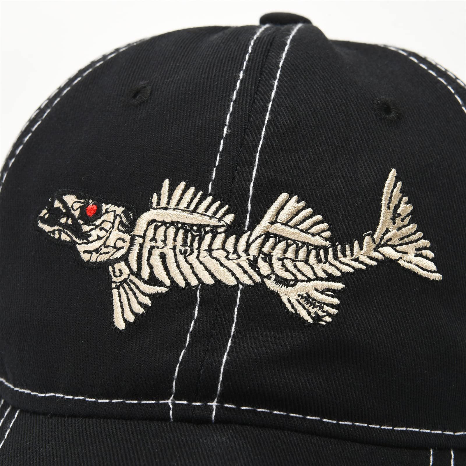 Fish Born Trucker Hats Outdoor Adjustable Fishing Dad Hats Perfect for Camping and Daily Use Street Hip Pop Baseball Golf Cap Black