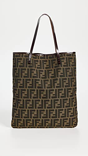 FENDI Women's Pre-Loved Tote, Zucca, Brown, One Size