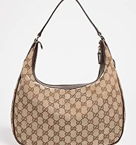 Gucci Women's Pre-Loved Shoulder Hobo, GG Canvas, Brown, One Size