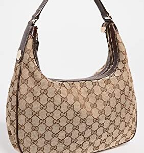 Gucci Women's Pre-Loved Shoulder Hobo, GG Canvas, Brown, One Size