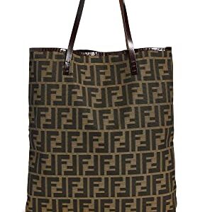 FENDI Women's Pre-Loved Tote, Zucca, Brown, One Size