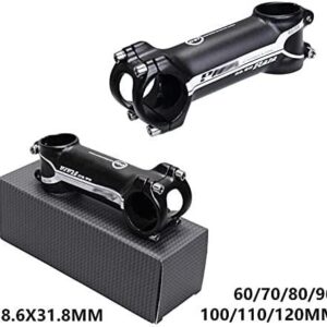 ZECHAO Mountain Road Bike Stem 31.8 * 60-130mm Ultralight 6/17 Degrees Bike Stems Mountain Short Handle Riser Bike Stem (Color : 17 Degrees, Size : 110mm)