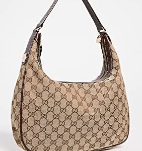 Gucci Women's Pre-Loved Shoulder Hobo, GG Canvas, Brown, One Size