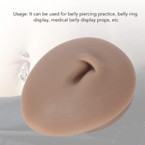 3D Belly Model - Soft Silicone Practice Acupuncture Display Belly Button Model for Practice and Teaching Display (Deep Skin Color)