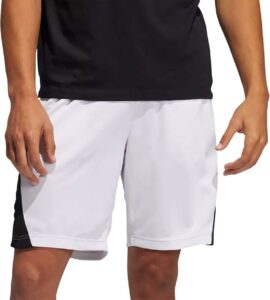 adidas men's axis knit 2.5 basketball shorts h08739 size l white/black