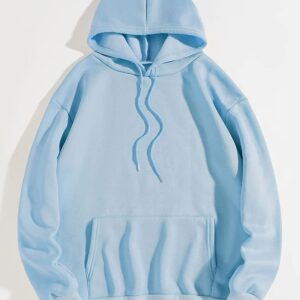 POPIER Women Have Happy A Good Day Hoodie Graphic Print Hoodie Drop Shoulder Fleece Hooded Sweatshirt Pullover Aesthetic (Sky Blue,Medium)