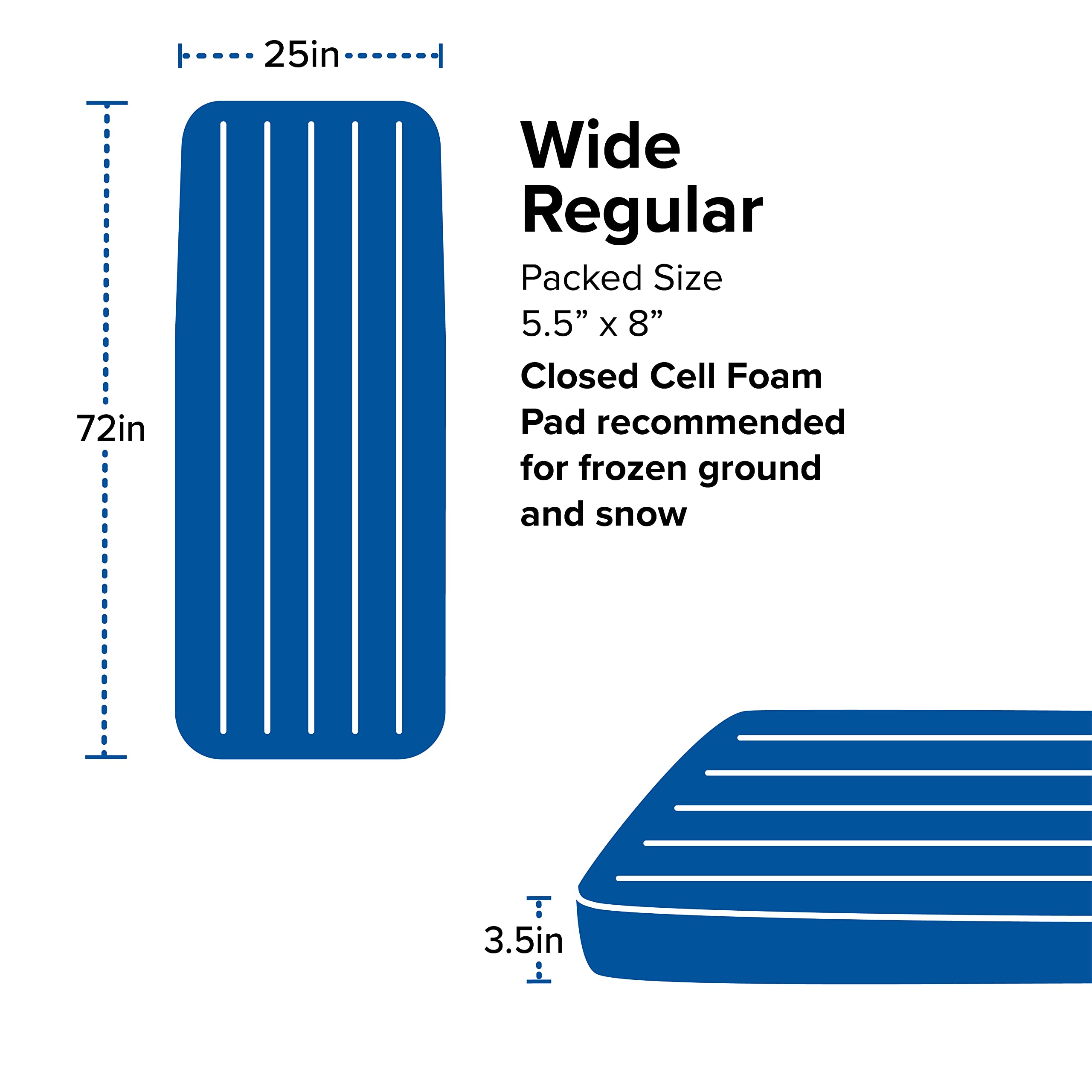 Big Agnes Divide Insulated | Lightweight, Compact, 3-Season Air Chamber Sleeping Pad, Wide Regular, Warm Olive