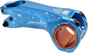 zechao mountain stem 90mm aluminum alloy -17 degree steerer bike 31.8/35mm handlebar stem xc am dh mountain road bike stem bike stem (color : blue, size : 90mm)