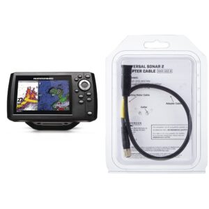 humminbird helix 5 fish finder bundle with transducer adapter