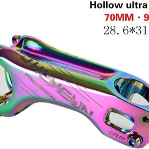 ZECHAO Road Bike Stem,Aluminum Alloy 17 Degree Mountain Bike Stem 70/ 90MM 31.8 * 28.6MM XC Mountain AM Bike Handlebar Mountain Stem Bike Stem (Color : Colorful, Size : 90mm)