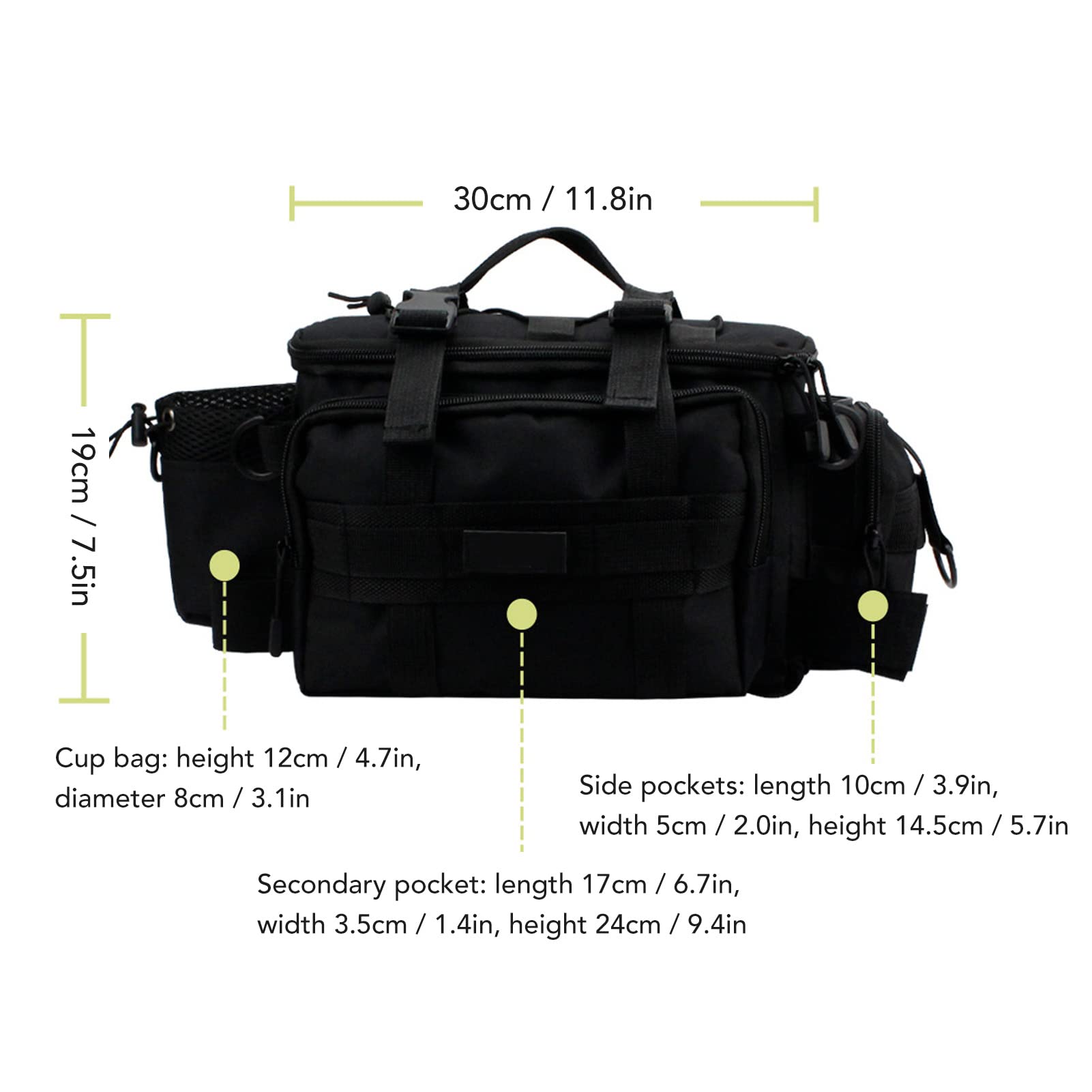 TOTITOM Fishing Tackle Bag Double Layer Waterproof Canvas Multifunction Fishing Bag Fishing Bag Backpack for Outdoor Angling fishing tackle bag large fishing tackle bag medium