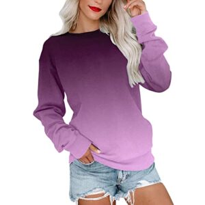 PUTEARDAT Womens Casual Long Sleeve Sweatshirt Crew Neck Cute,Deals of The Day Clearance Under 5.00,Bulk+pallets+for+Sale,Warehouse.Deals