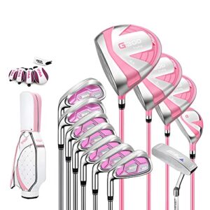 pgm g300 club womens golf set purple ladies complete left handed set ltg025