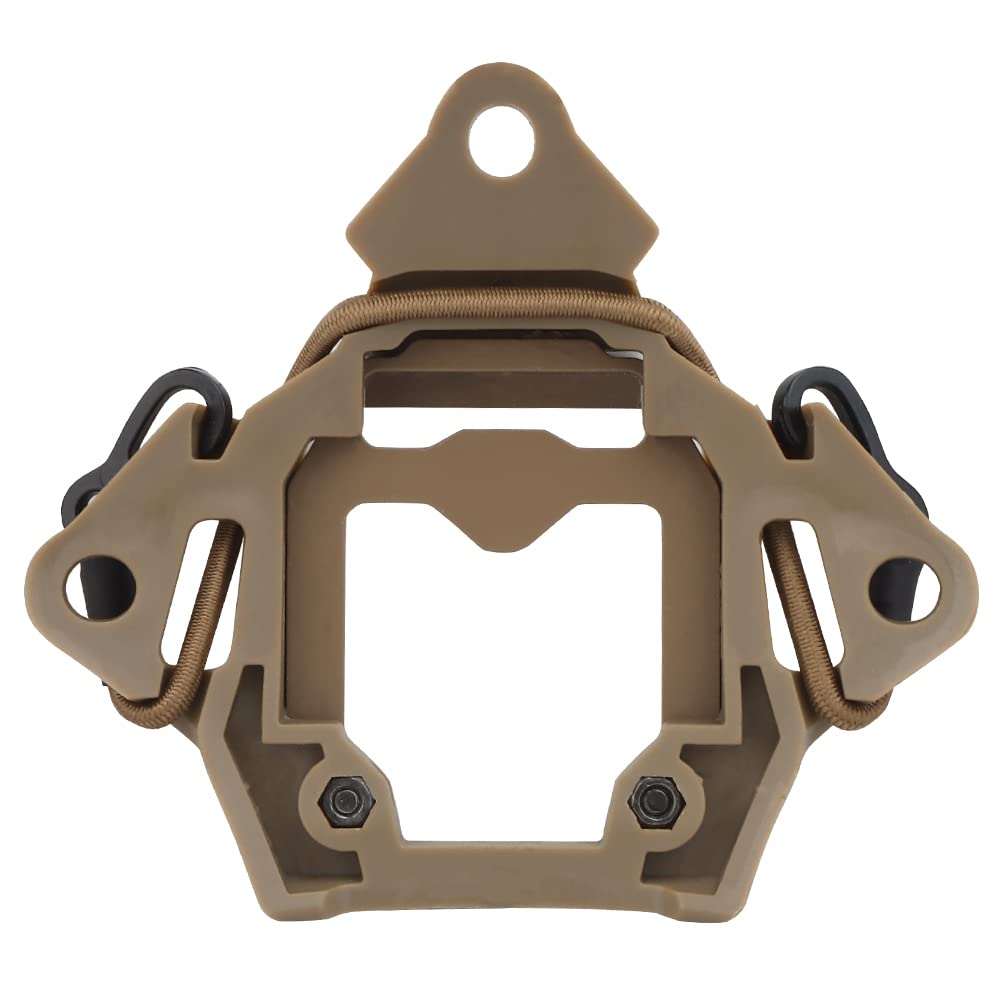 Tactical Universal NVG Mount Shroud Compatible with 3-Hole Elastic String for ACH/MICH/OPS-Core Fast/Helmet (Tan)