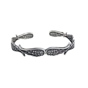 atiptu angel wings vintage style bracelet (silver)