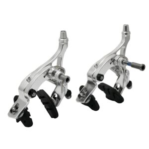 TEKTRO R359 Dual Pivot Caliper Brake Set 39-54mm Designed for 32C Tire, Silver, MH2657