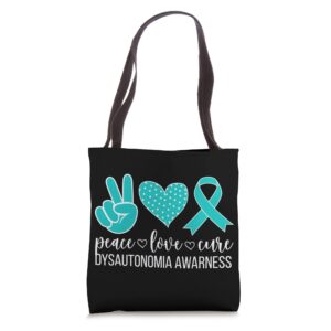 peace dysautonomia awareness month dysautonomia warrior tote bag