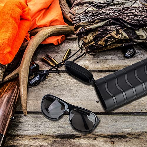 iGuerburn Large Sunglasses Case Hard Shell, Indestructible Travel Glasses Case Waterproof Eyeglasses Tube Case for Oakley (Black)