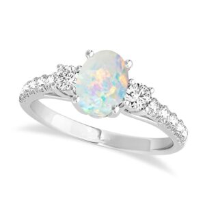 ydd opal rings for women 1 carat(1 ct) oval cut opal engagement rings for women sterling silver 10k 14k 18k gold opal birthstone anniversary ring free engraved