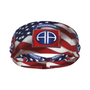 82nd Airborne Division Sports Headbands Unisex Yoga Non-Slip Quick-Drying Workout Hairband