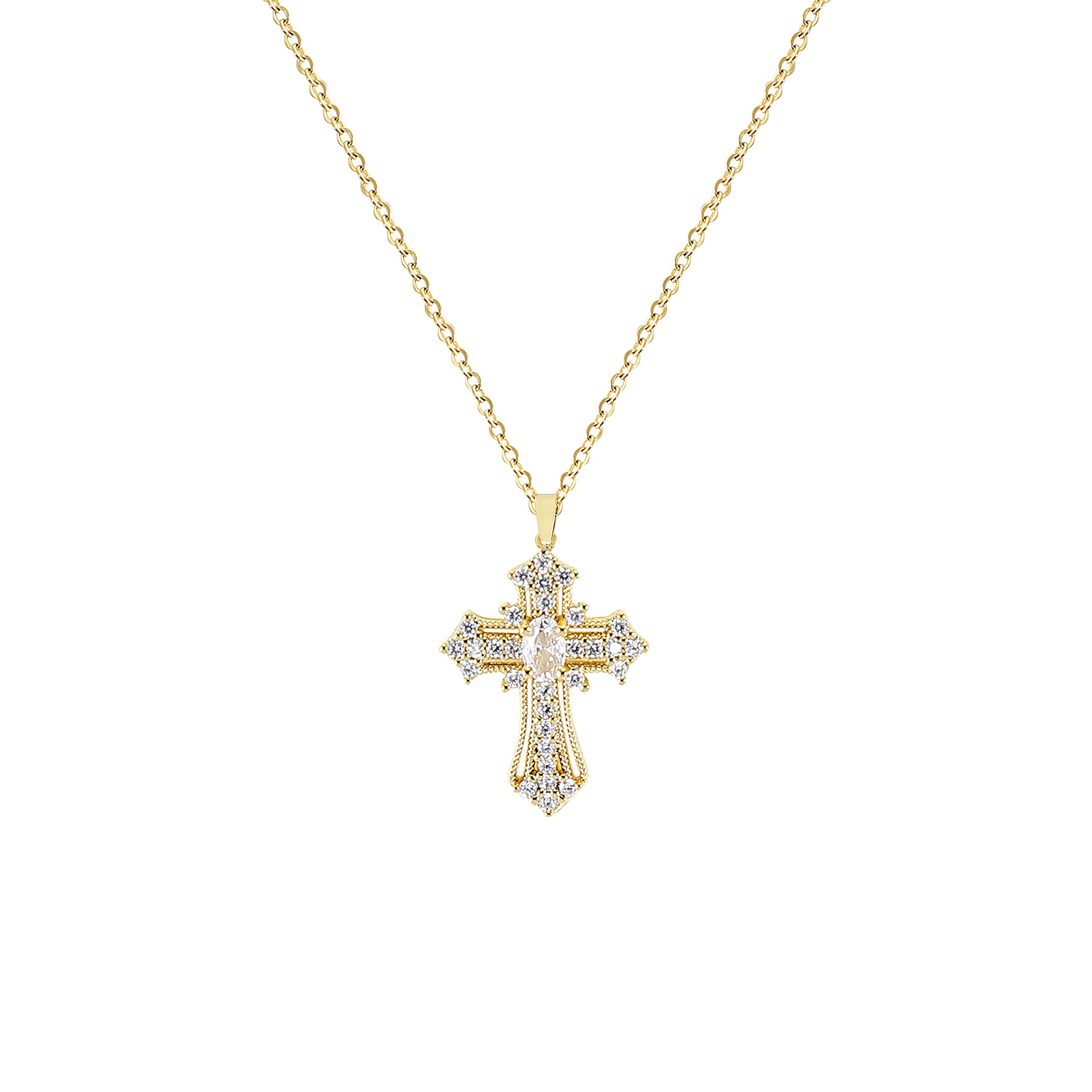 LLIYSOUN Gold Cross Necklaces for Women Jewelry Gold Cross Necklaces Gifts for Women Cross Necklace Minimalist Trendy Jewelry Valentines Day Gifts CN4