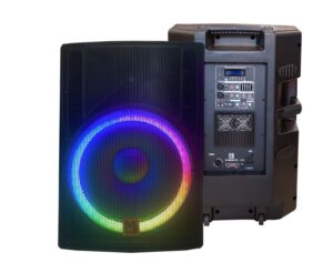 mr dj synergy18 18" 5500w pro pa dj powered active bluetooth speaker