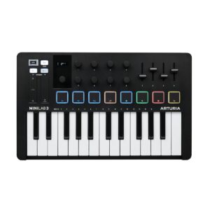 arturia midi keyboard controller minilab 3 bk black