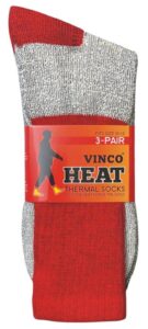 vinco thermal socks 6 & 12 pairs insulated for cold weather premium comfortable warm winter socks (9-11)