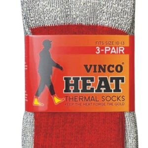 Vinco Thermal Socks 6 & 12 Pairs Insulated for cold weather Premium Comfortable Warm Winter Socks (9-11)