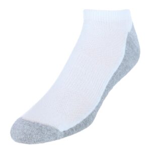 hanes men's, x-temp cushioned no show socks, 12-pack, white, 6-12