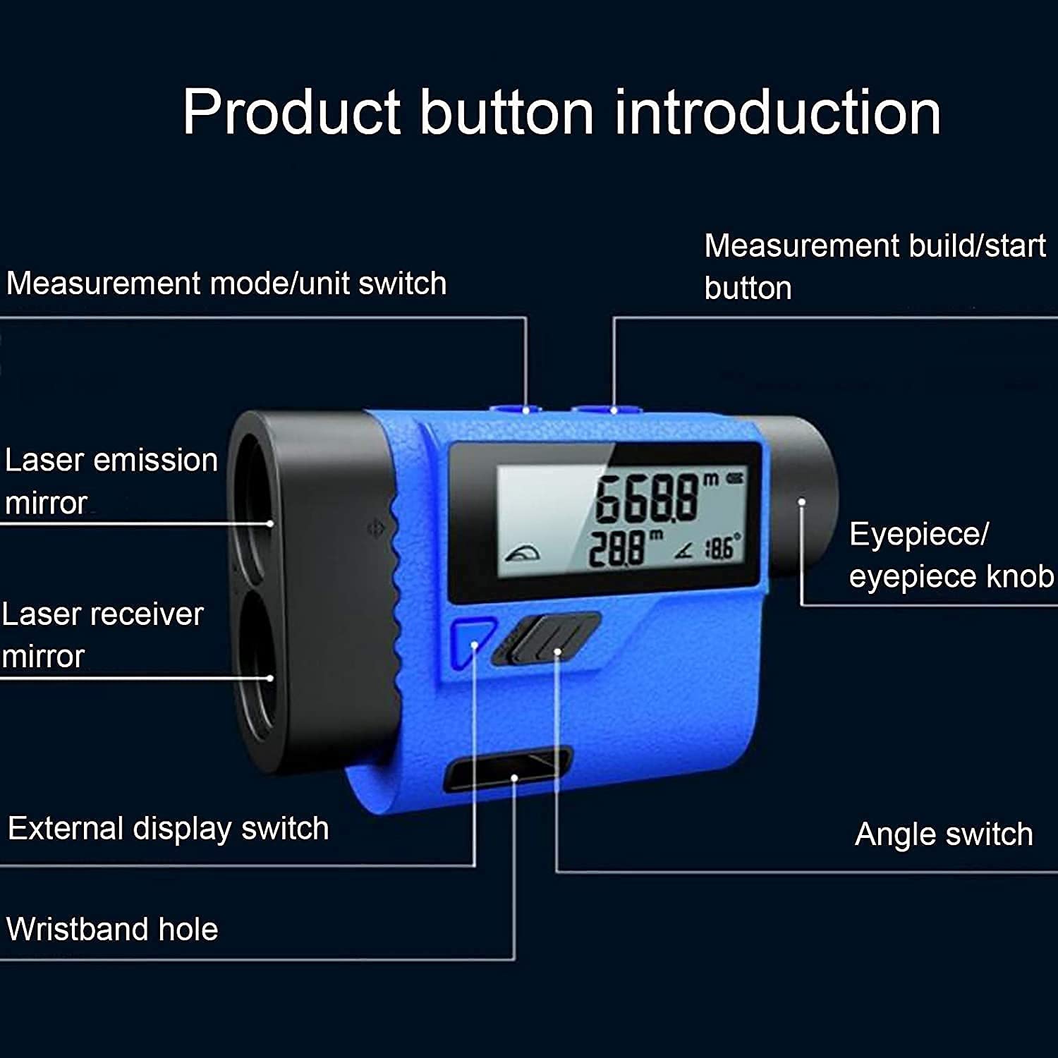 KANDUO Golf Rangefinder,6X Laser Distance Finder,Rangefinder telescope handheld outdoor distance measuring instrument golf height measurement speed angle measurement The Perfect Range Finder Golfing A