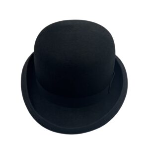 Black Bowler Hat for Men 100% Wool Derby Hat Mens Dress Hat Fedora Hats for Men Top Hat for Costumes