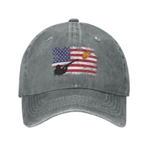 skeet shooting usa flag trap shooting clay pigeon unisex baseball cap cotton fits men women washed denim adjustable dad hat