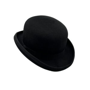 Black Bowler Hat for Men 100% Wool Derby Hat Mens Dress Hat Fedora Hats for Men Top Hat for Costumes