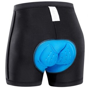 Przewalski Mens Cycling Underwear Shorts 4D Padded Bike Bicycle Undershorts MTB Liner Biking Underpants Black