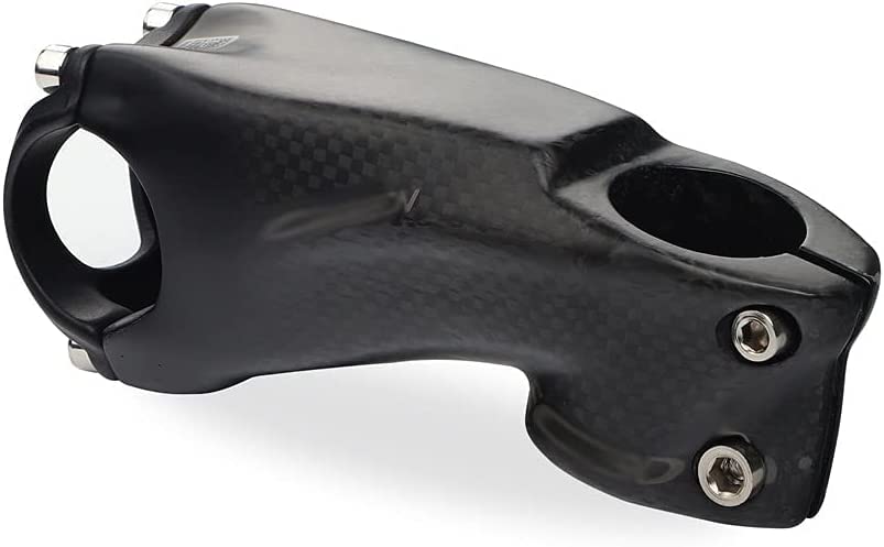 ZECHAO Mountain Bike Stem,60-120mm Full Carbon Fiber Riser Carbon Fiber Mountain Bicke Stem 17 Degrees Road Bike Stem Bike Stem (Color : Black, Size : 80mm)