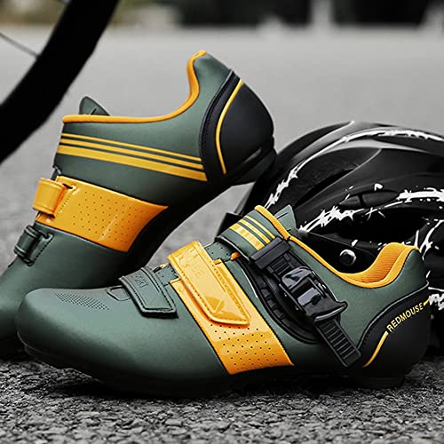 SDEQA Cycling Shoes for Men Women Road Bike Cycling Shoes Compatible with Peloton Bike Shimano SPD & Look ARC Delta Indoor Outdoor,B,9