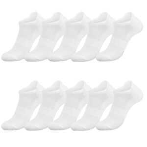 brookhaus women ankle socks, 6/10 pairs athletic socks for women, low cut running cotton socks, no-show sport socks with tab