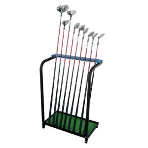 cbhfmljd golf club display rack, metal golf putter storage organizer 9 clubs free standing, golf club organizer non-slip and scratch-resistant golf club storage golf putter stand holder