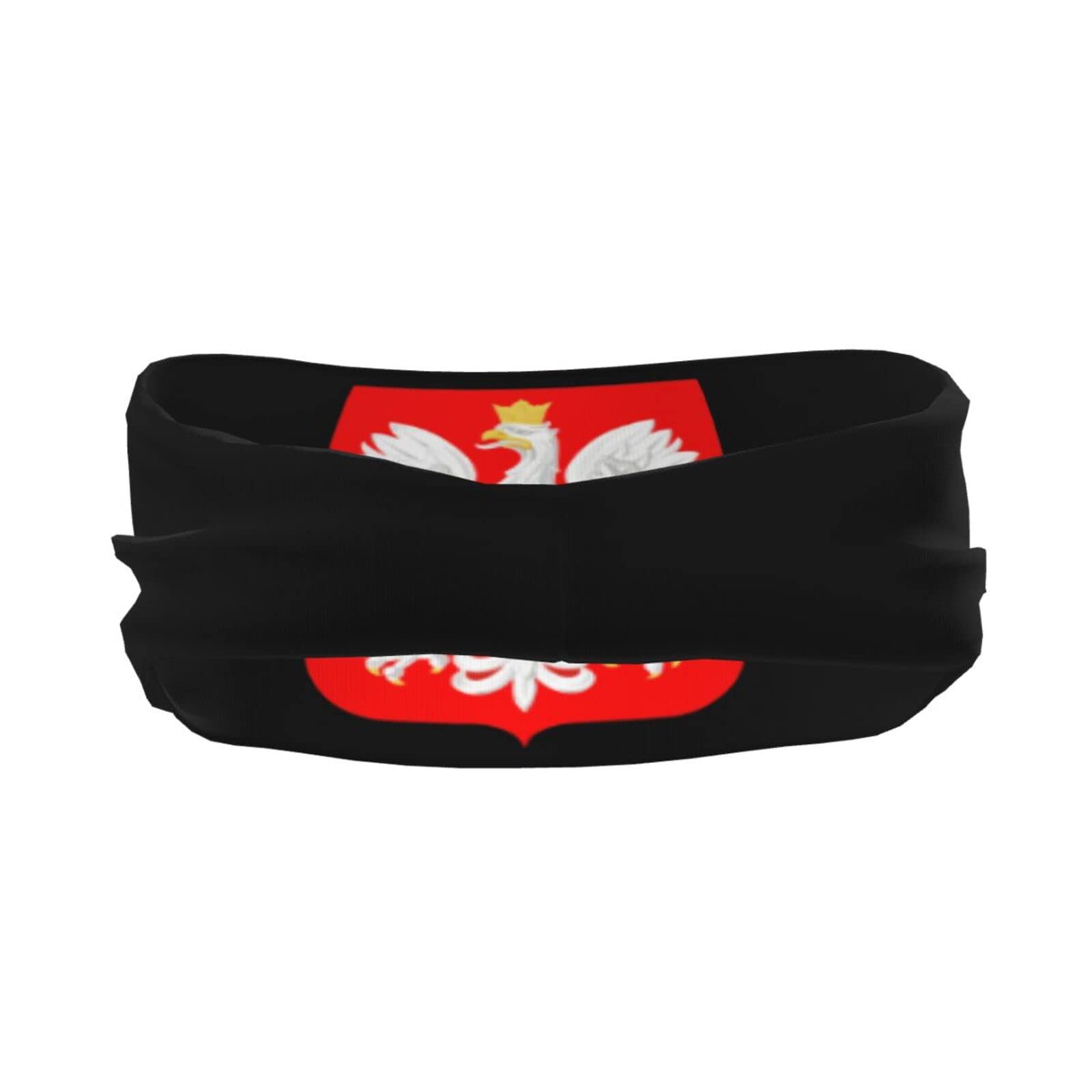 Polish Eagle Polska Poland Flag Sports Headbands Unisex Yoga Non-Slip Quick-Drying Workout Hairband