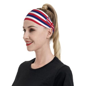 Hawaiian Flag Sports Headbands Unisex Yoga Non-Slip Quick-Drying Workout Hairband