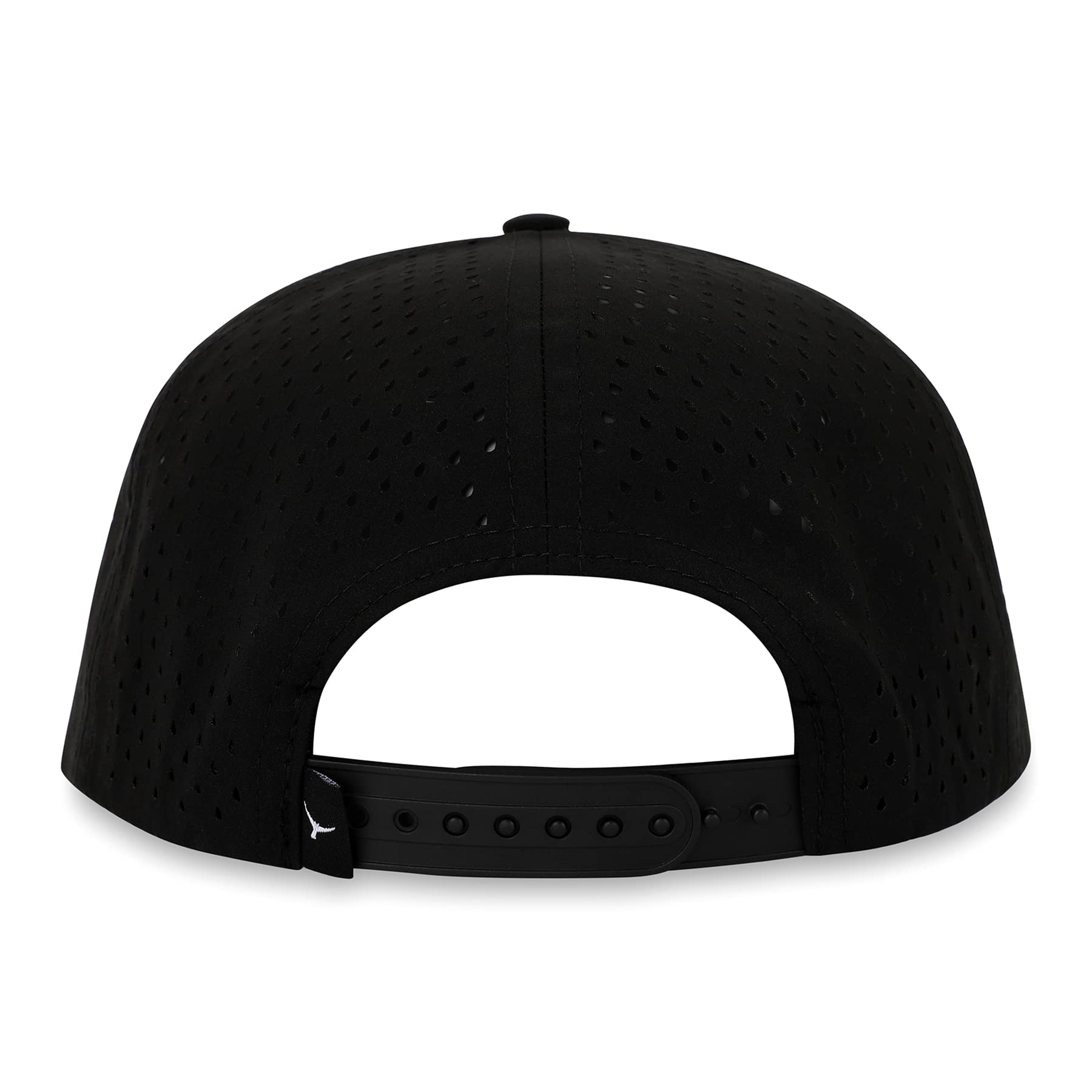 Salt Mafia Flat Brim Water-Resistant Performance Snap Back Hat, Blackout