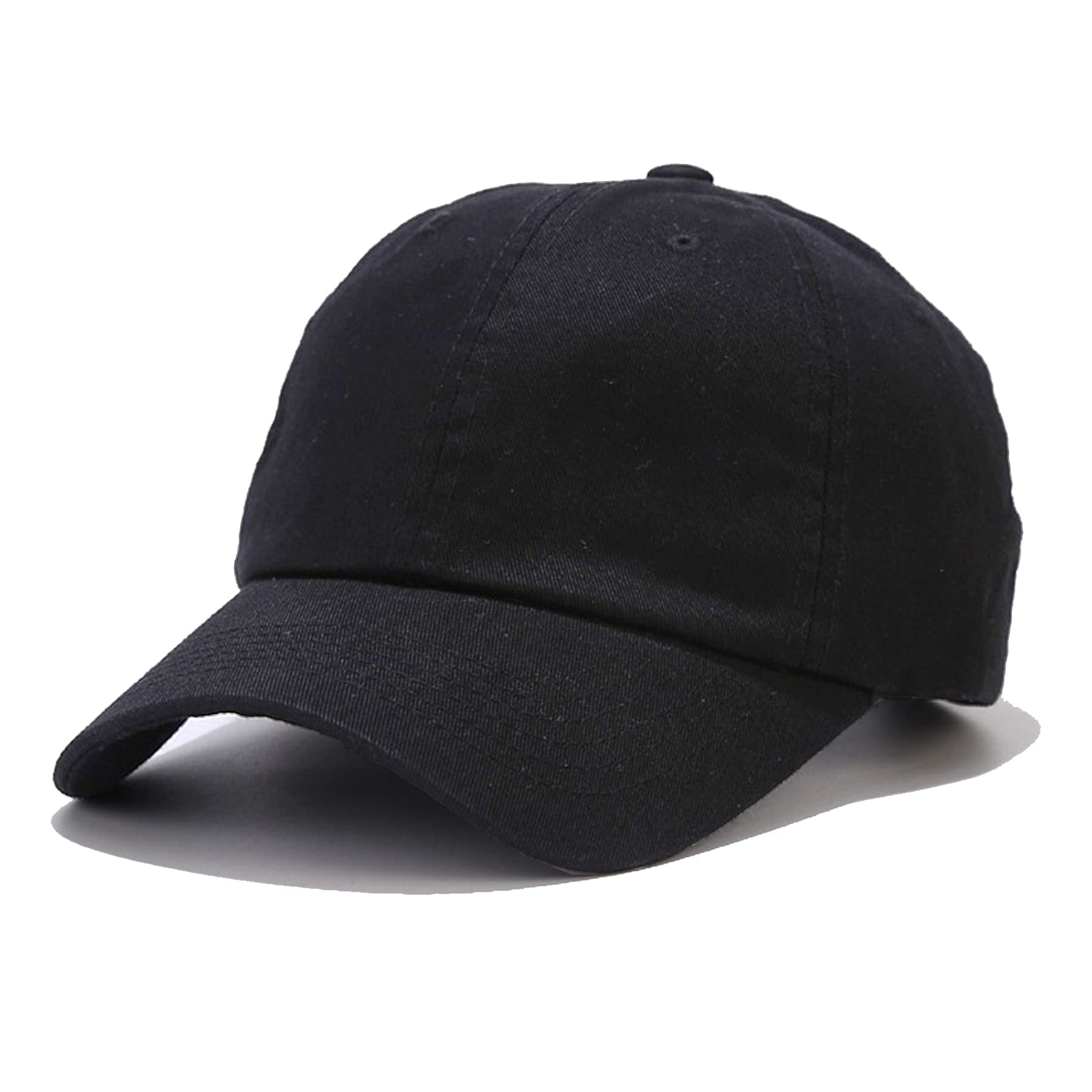 NPJY Men Women Baseball Cap Golf Dad Hat Adjustable Original Classic Low Profile Cotton Hat Unconstructed Plain Cap Black