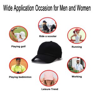 NPJY Men Women Baseball Cap Golf Dad Hat Adjustable Original Classic Low Profile Cotton Hat Unconstructed Plain Cap Black