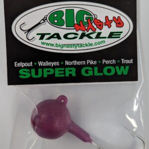 Big Nasty Tackle Super Glow Jaw Breaker Jig 2 1/4 oz (1 Pack) (Red)