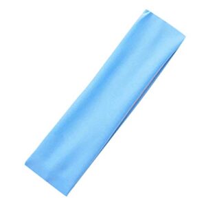 12 pcs women's headband elastic sports hair accessories cotton yoga headband designed wearproof (light blue, one size)