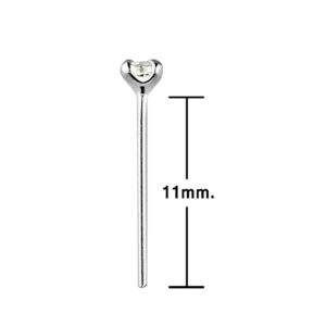 Custom Bend Nose Stud Ring 1.5mm 2.5mm Cz 22g 925 Sterling Silve Bendable Nose Rings Studs Piercing Jewelry For Women Men